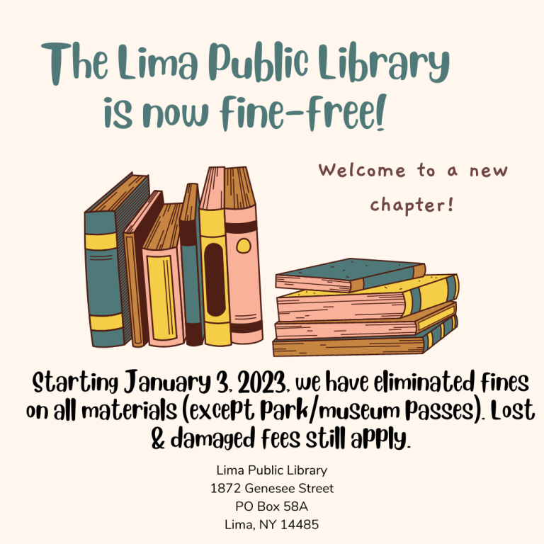 Lima Public Library – Fine Free in 2023 – Lima Public Library
